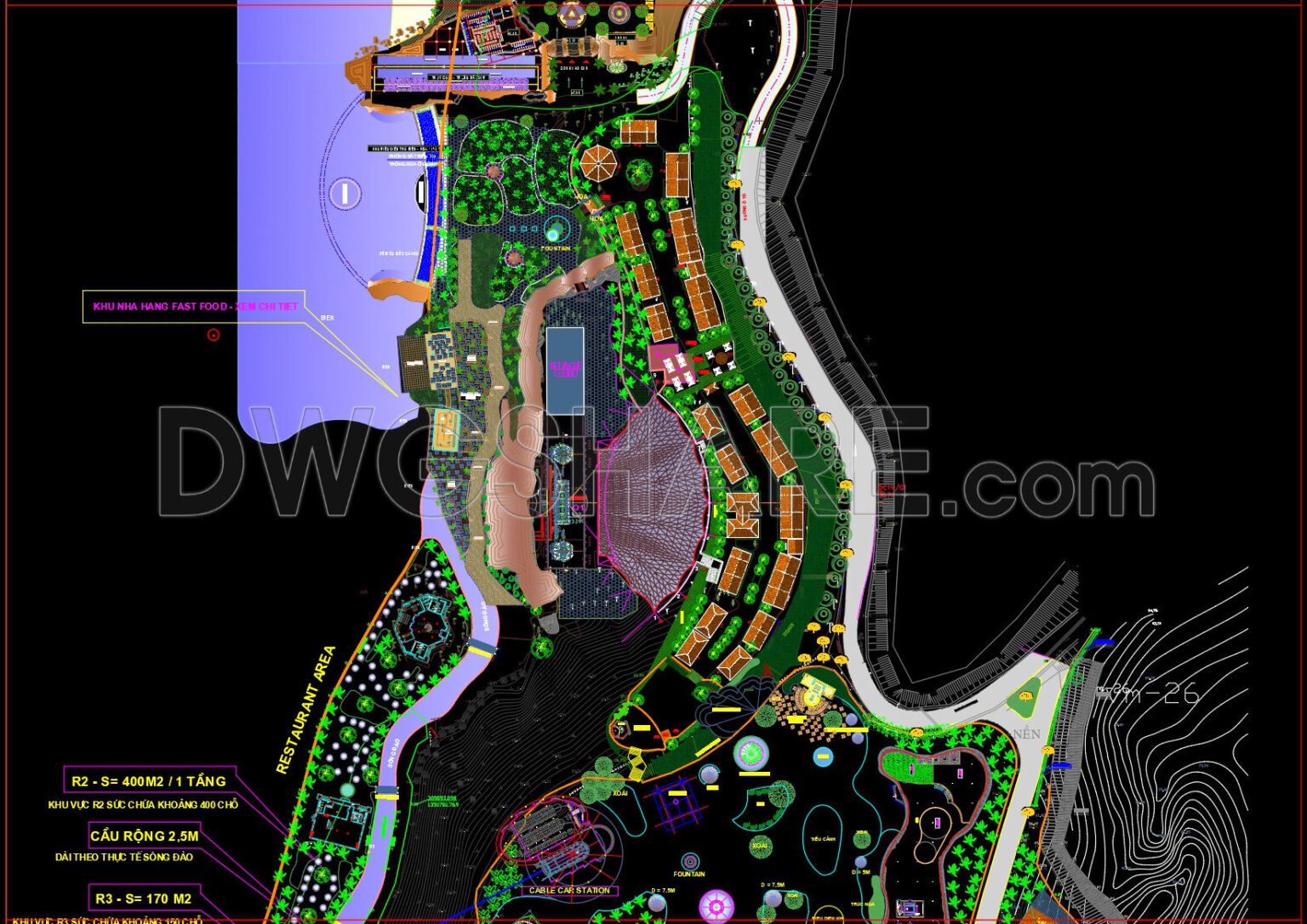151. Download CAD Master Plan Layout of the Tourist and Entertainment ...