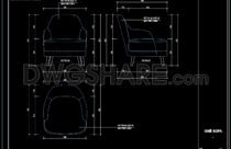 136. Free Download – CAD Shop Drawing of Bedside Table