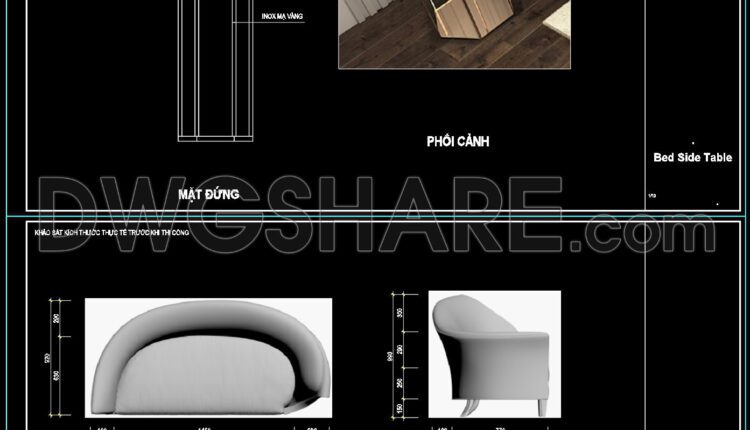 30. Free Download – CAD Drawings of Sofa and Table Details for Living ...