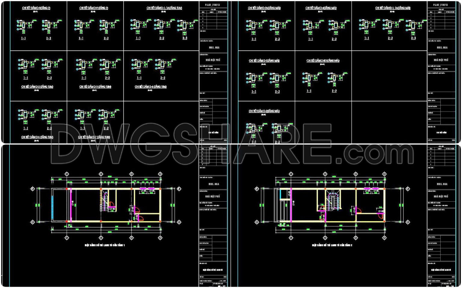 333. Free Download of Structural CAD Drawings for 5m x 14m Reinforced ...