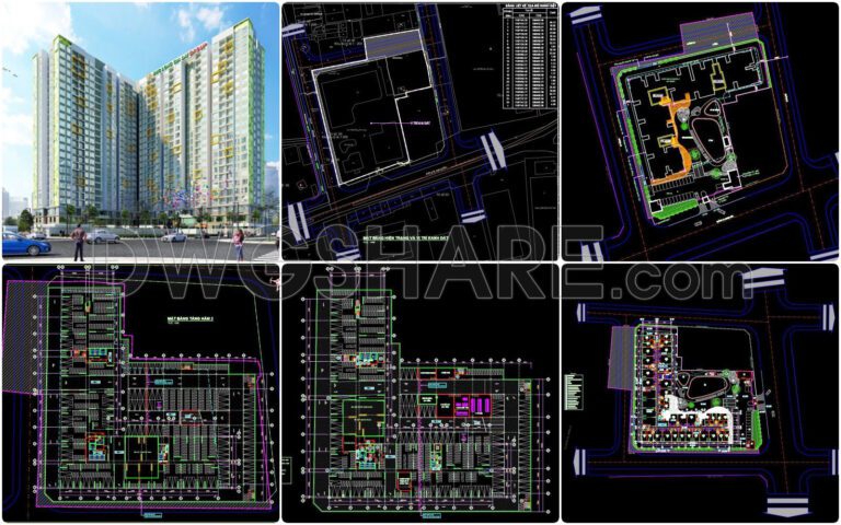 35. Free Download 24-Storey Mixed-Use Building 2nd Floor Layout CAD Drawing