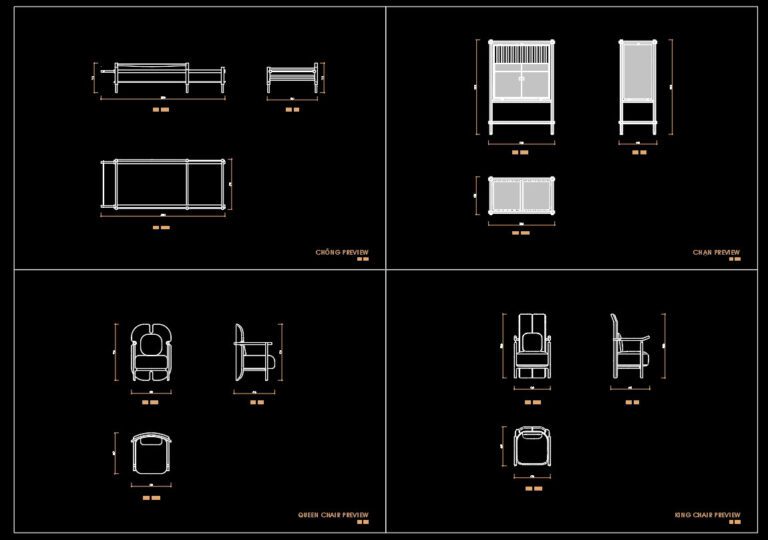 365. Free CAD Drawing Modern Chair Design