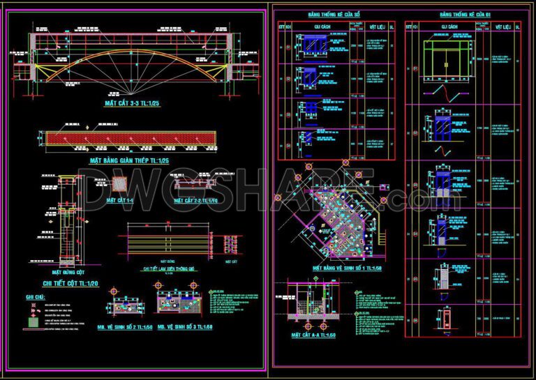 56. Download Architectural Drawings of a Wedding Convention Center with a Floor Area of 1350m2