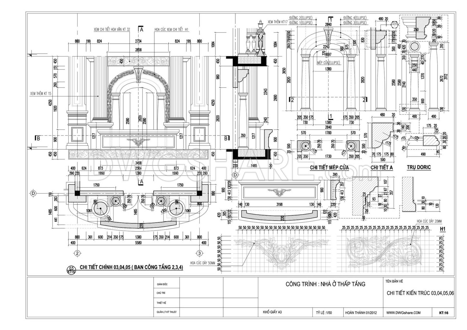 568. Free download of CAD drawings of European classical architectural ...