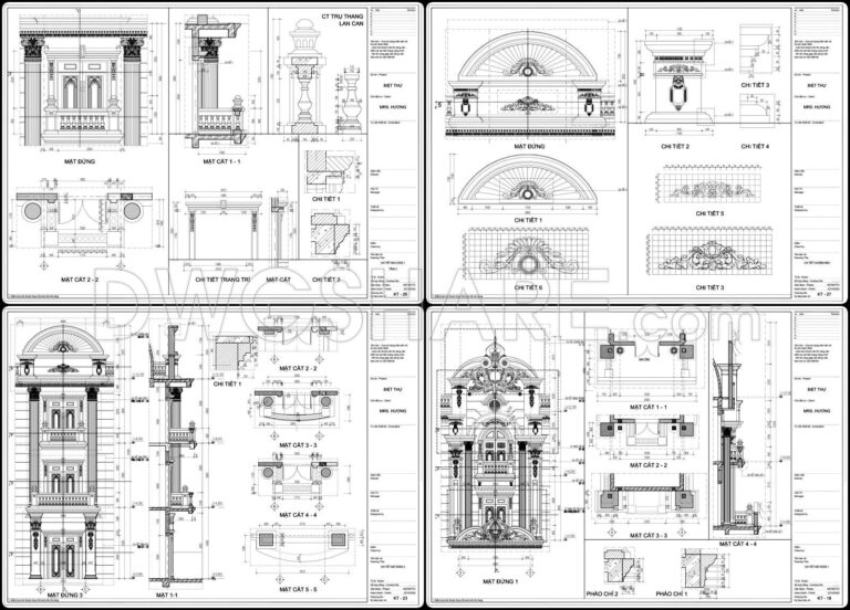 570. Free Download CAD File – Detailed Facade & Architectural ...