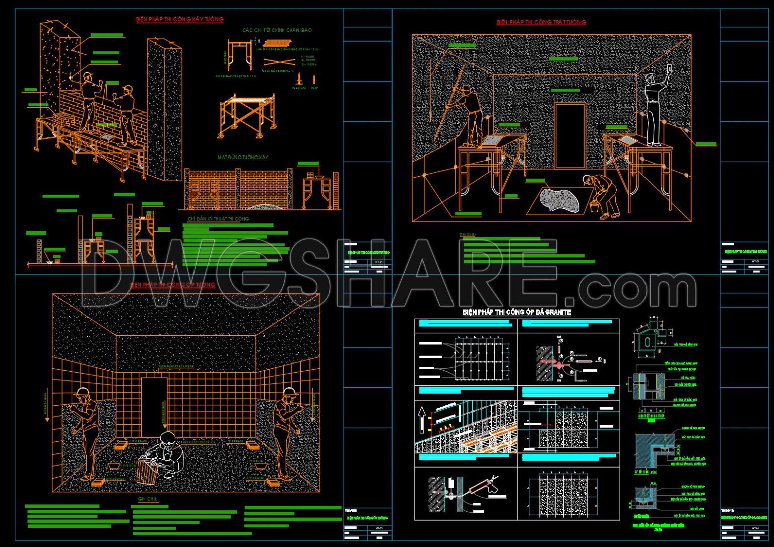 58. Free Download Interior Finishing Construction Method CAD Drawings ...