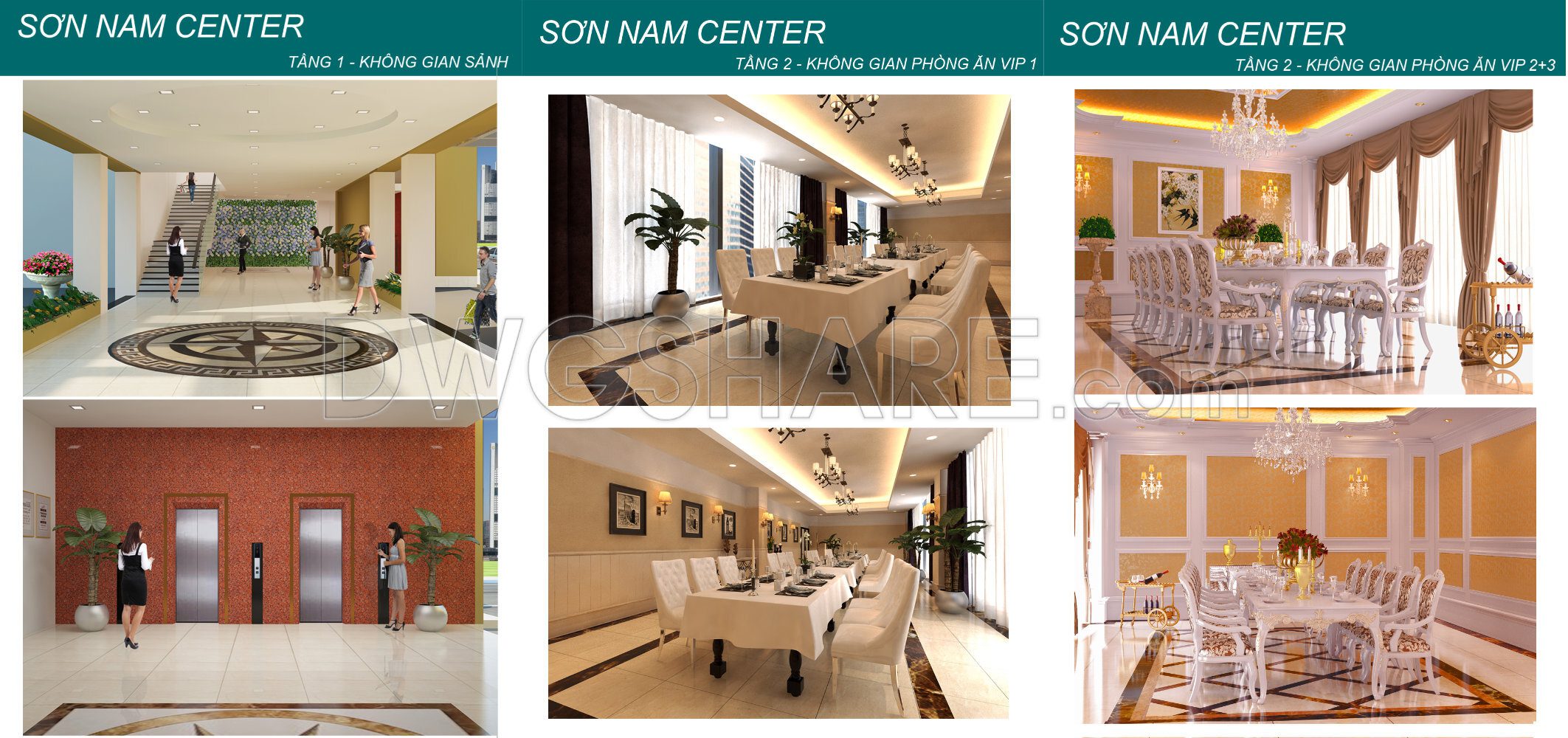 61. Free download of 2250m2 restaurant functional layout plan