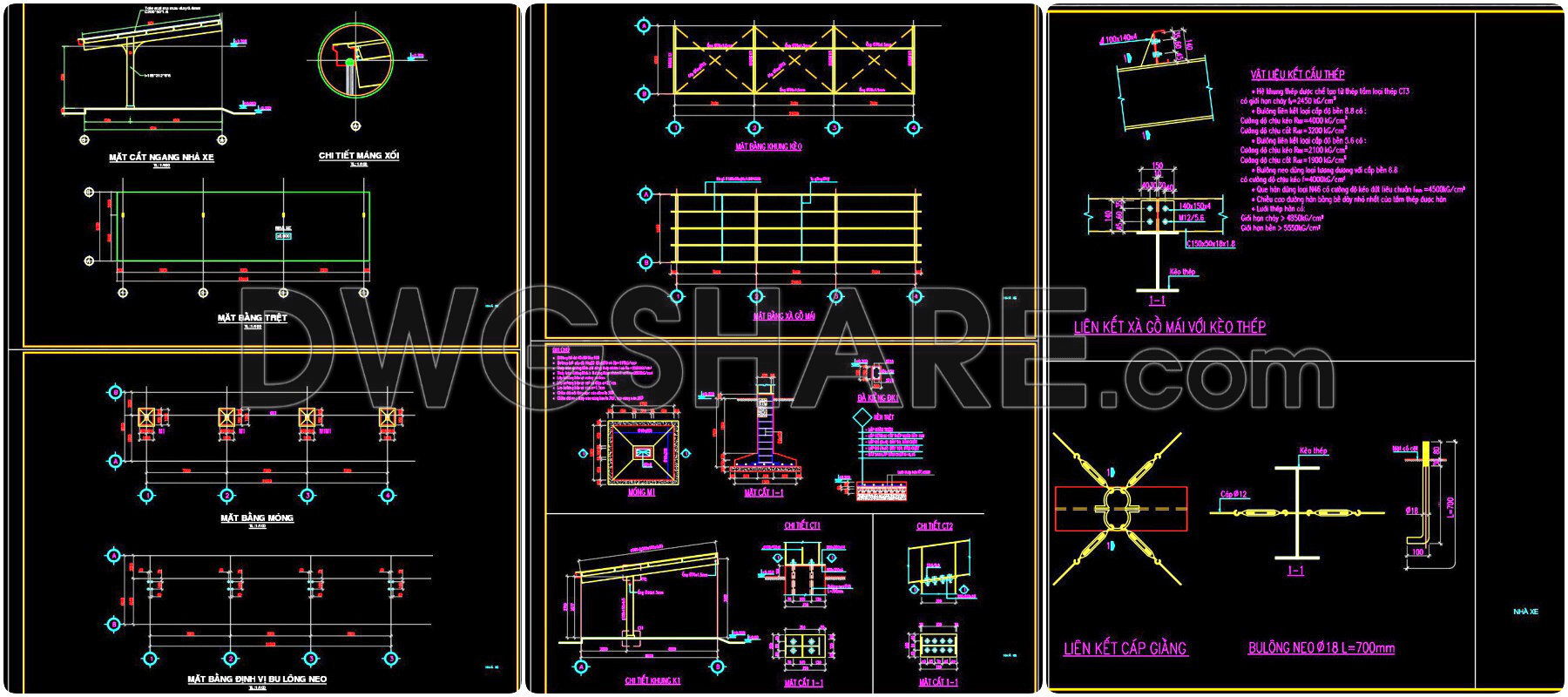62. Free Download Factory Design CAD Drawings – Workshop Area 53m x 91m