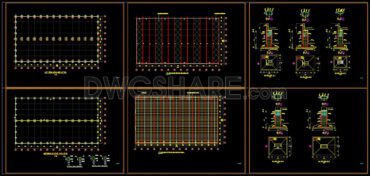 62. Free Download Factory Design CAD Drawings – Workshop Area 53m x 91m