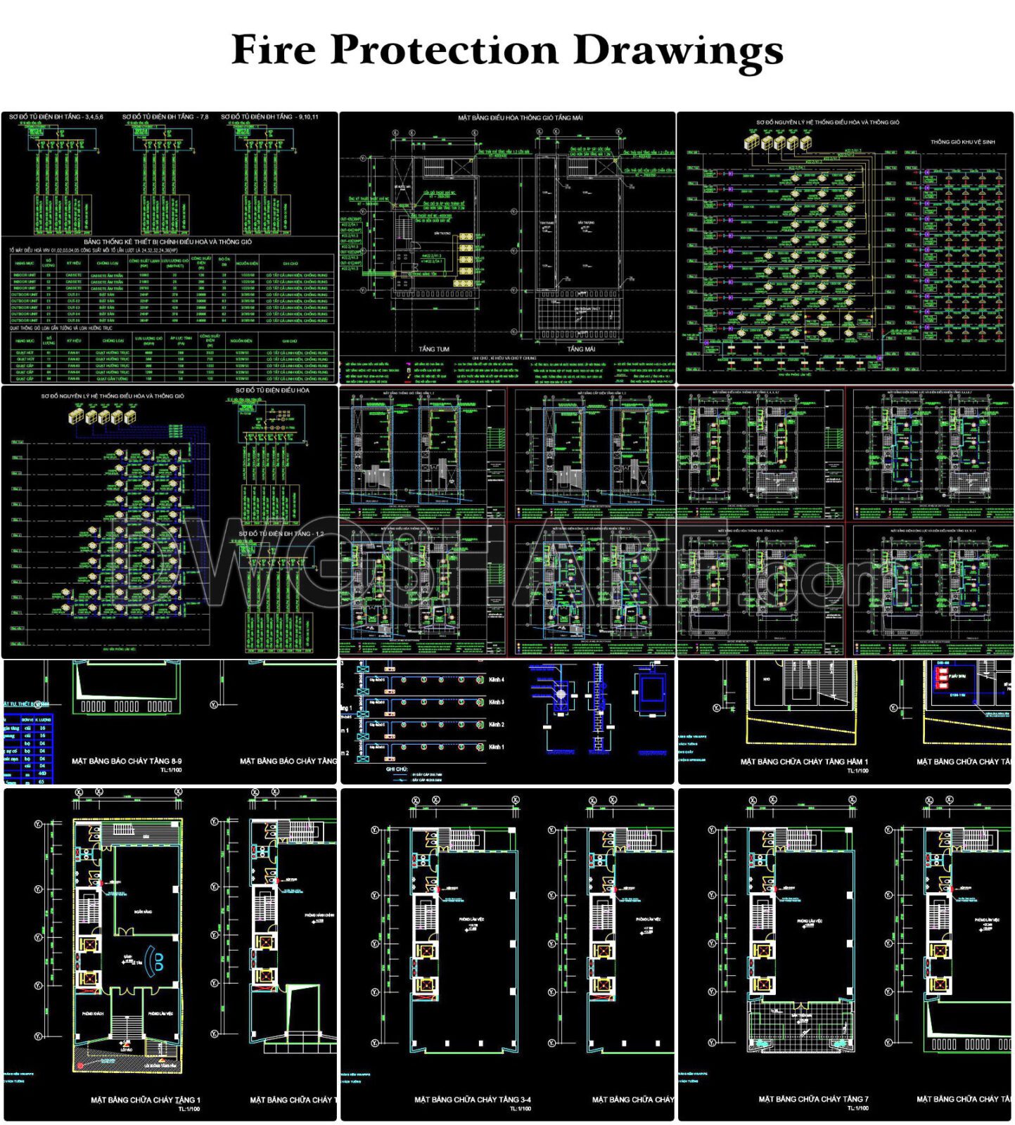 70. Free Download of Fire Protection System Drawings for a 12-Story ...