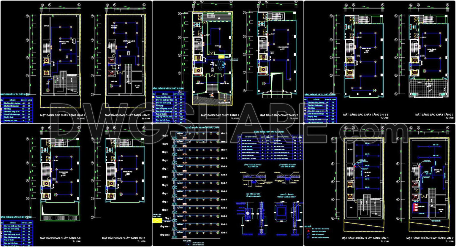 70. Free Download of Fire Protection System Drawings for a 12-Story ...