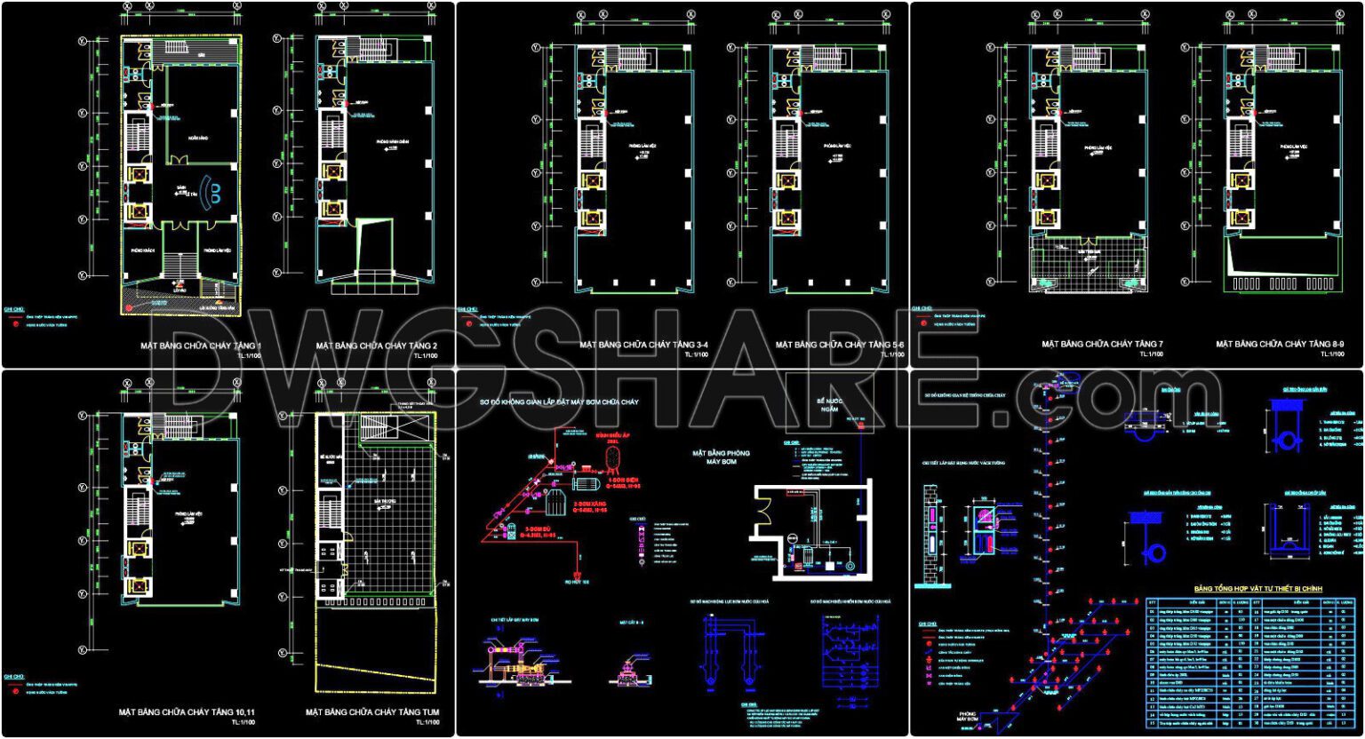 70. Free Download of Fire Protection System Drawings for a 12-Story ...