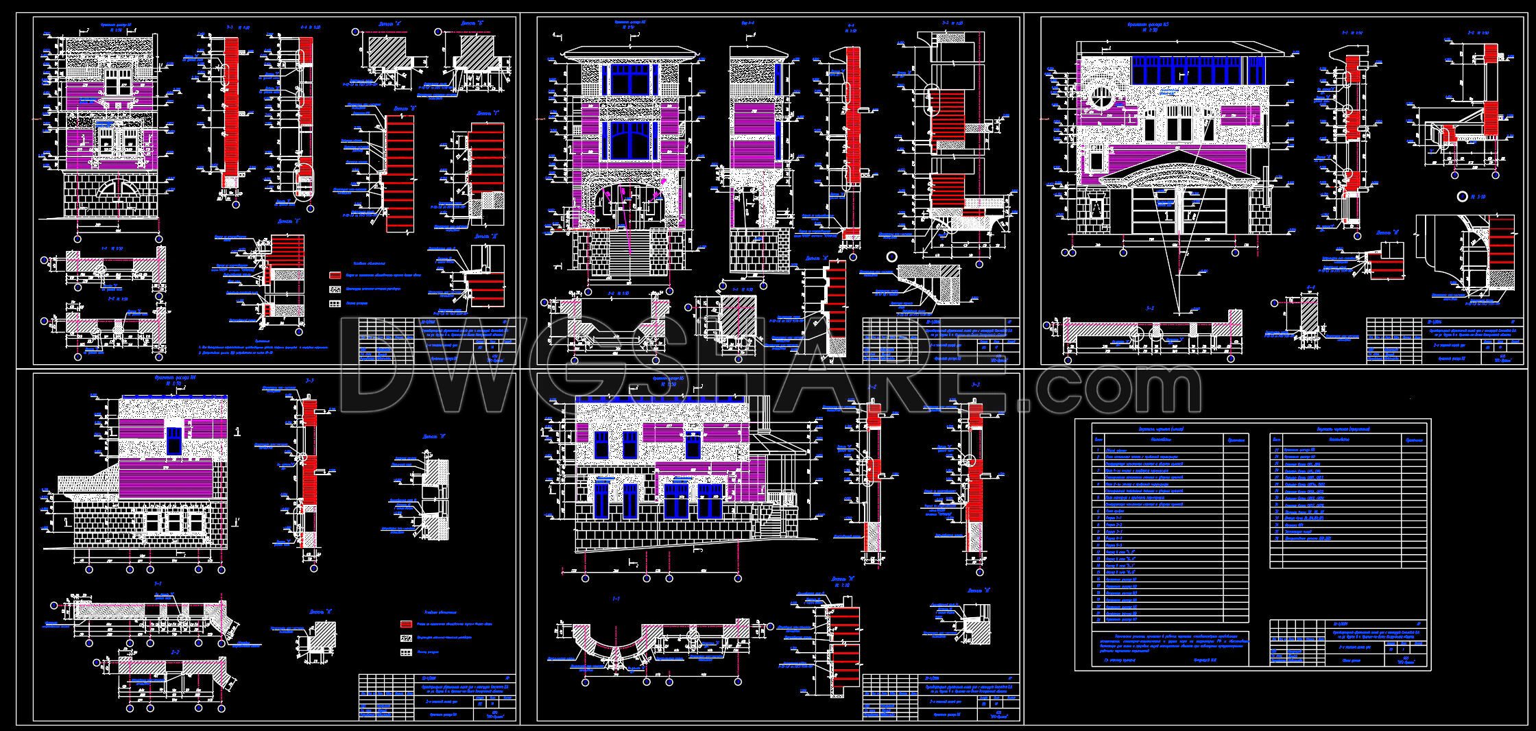 797. Free Download 3-Story European-Style Villa Architectural CAD ...