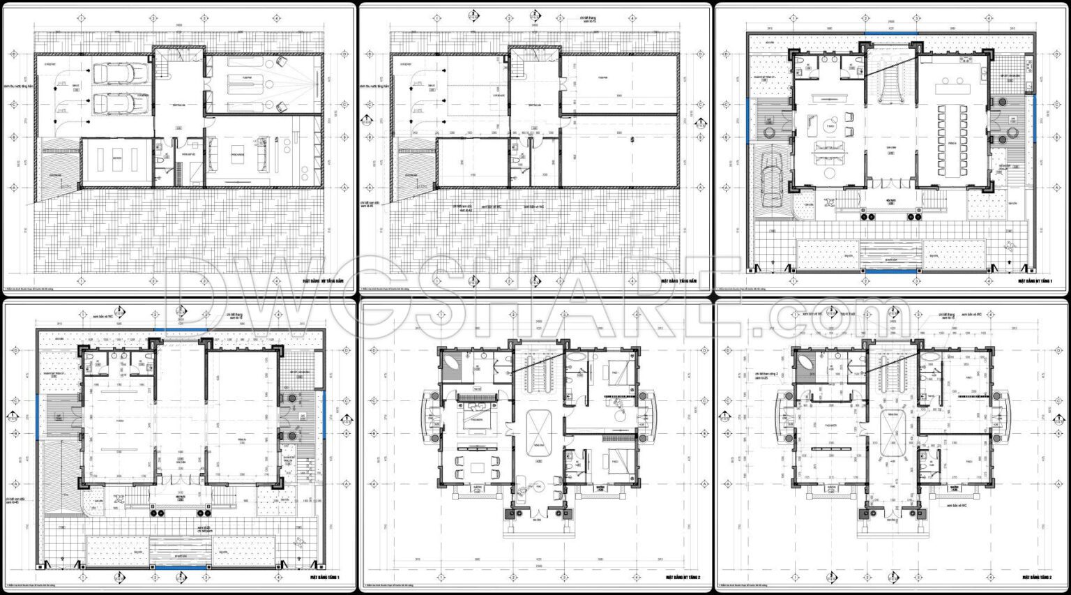 798. Free Download 3-Story European-Style Villa Elevation CAD Drawings