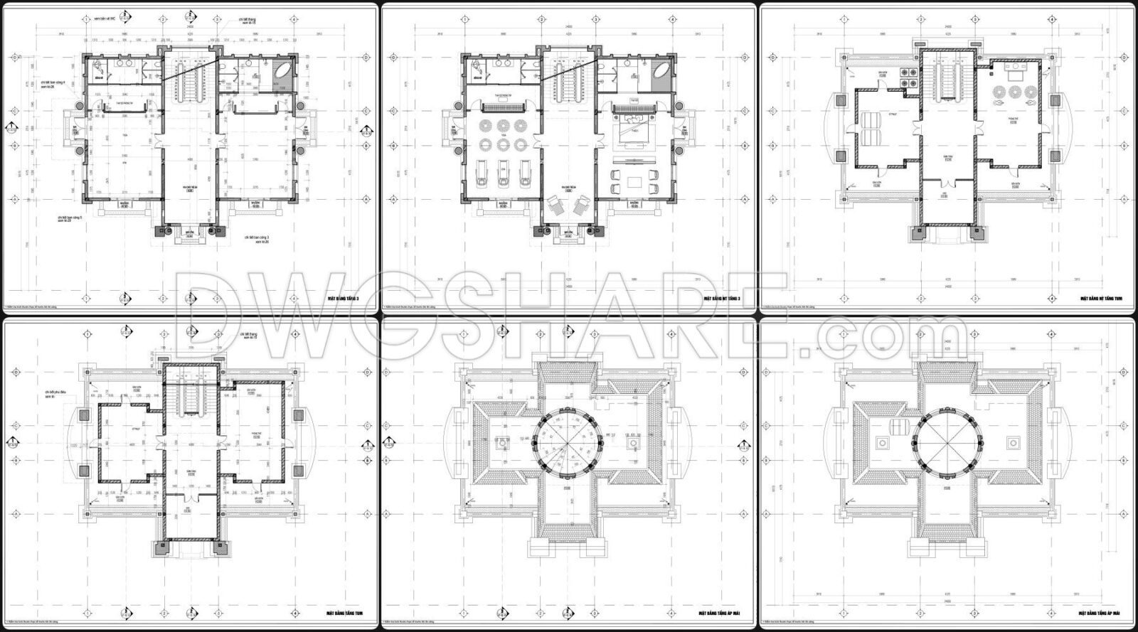 798. Free Download 3-Story European-Style Villa Elevation CAD Drawings
