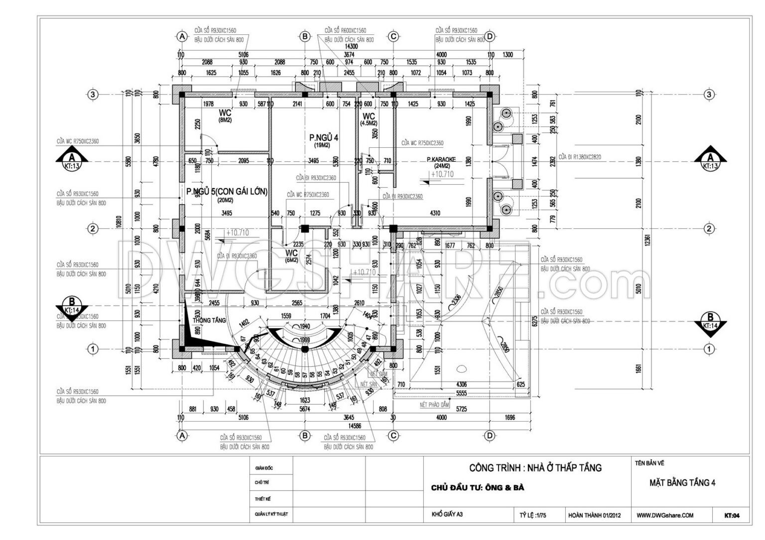 799. Free Download Classic European 5-Story Villa Elevation CAD Drawing