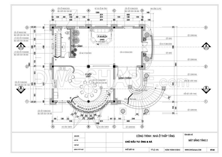 799. Free Download Classic European 5-Story Villa Elevation CAD Drawing