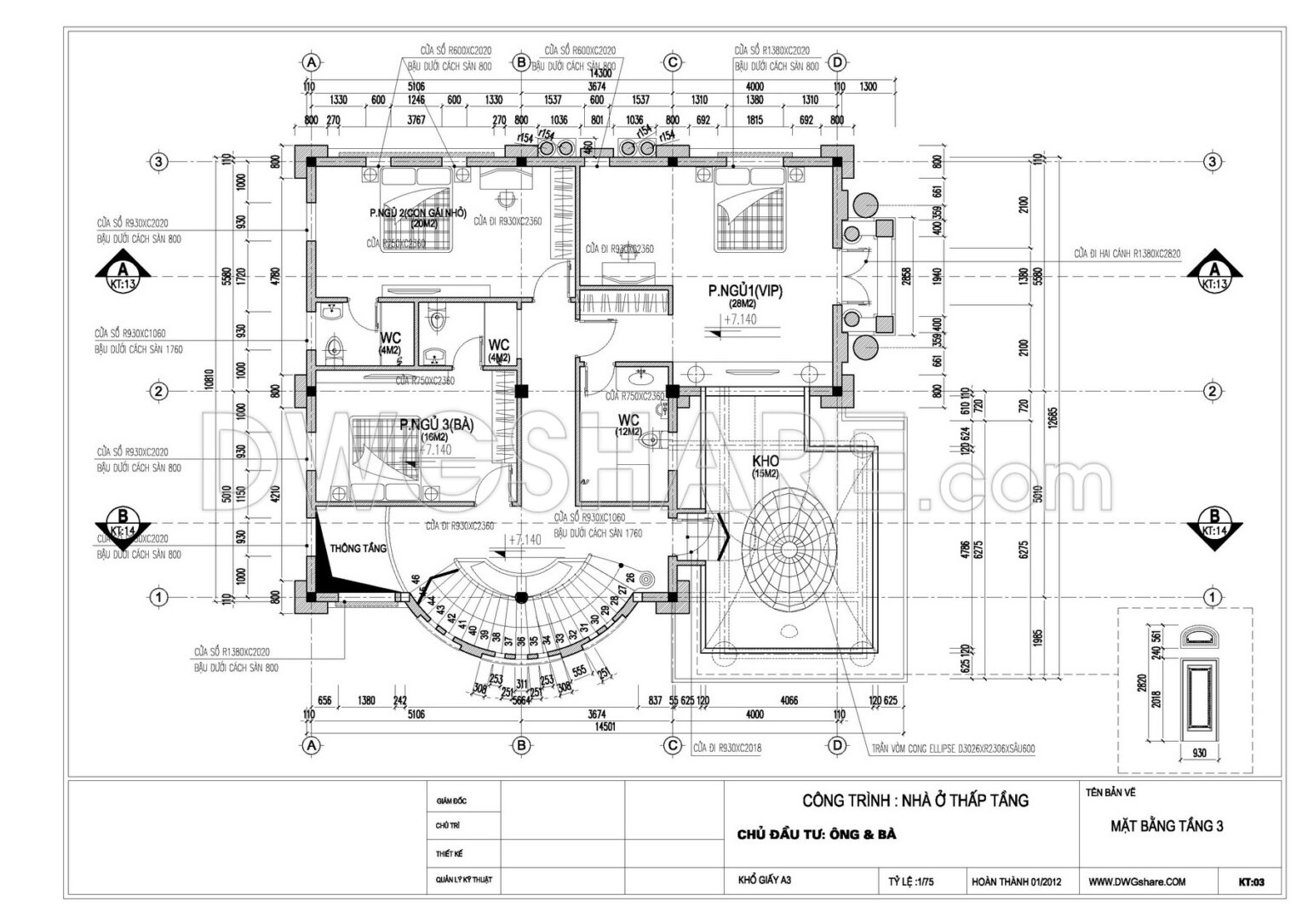799. Free Download Classic European 5-Story Villa Elevation CAD Drawing