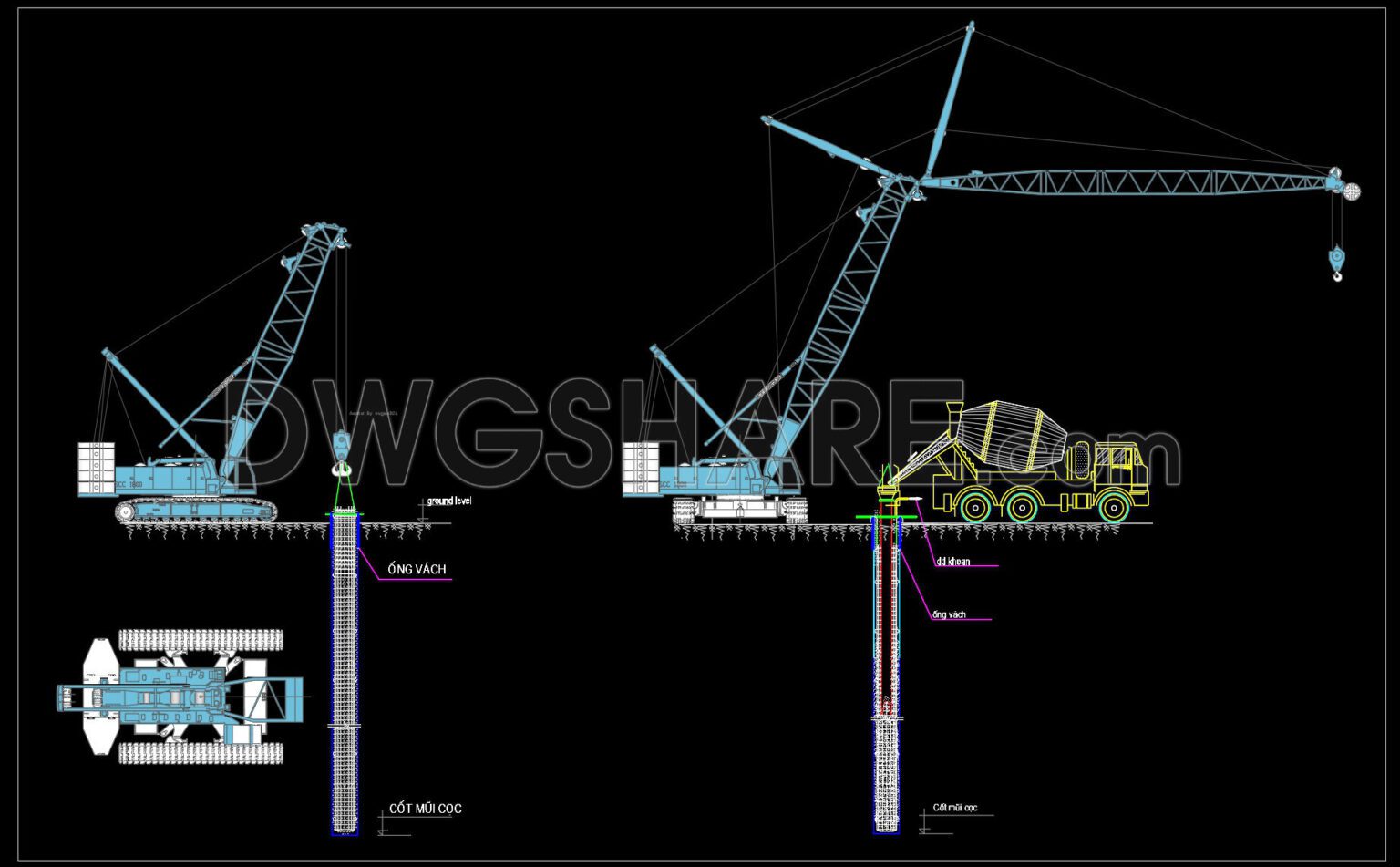 95. CAD Construction Method for Bored Pile with Dynamic Crane Block