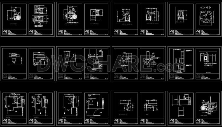 112. CAD Accessibility Design for Disabled – Free Download (2) - Free ...