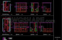 196. Free download CAD technical drawings of kitchen cabinets for the house