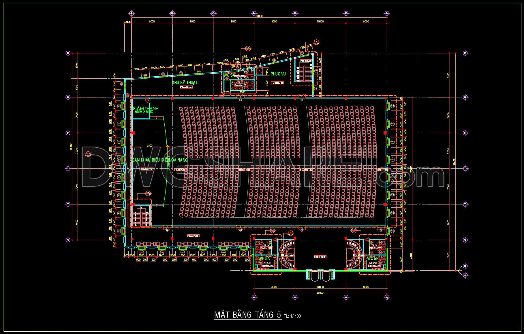 21. Free Download 5th Floor Layout CAD Drawing – Multi-Function ...