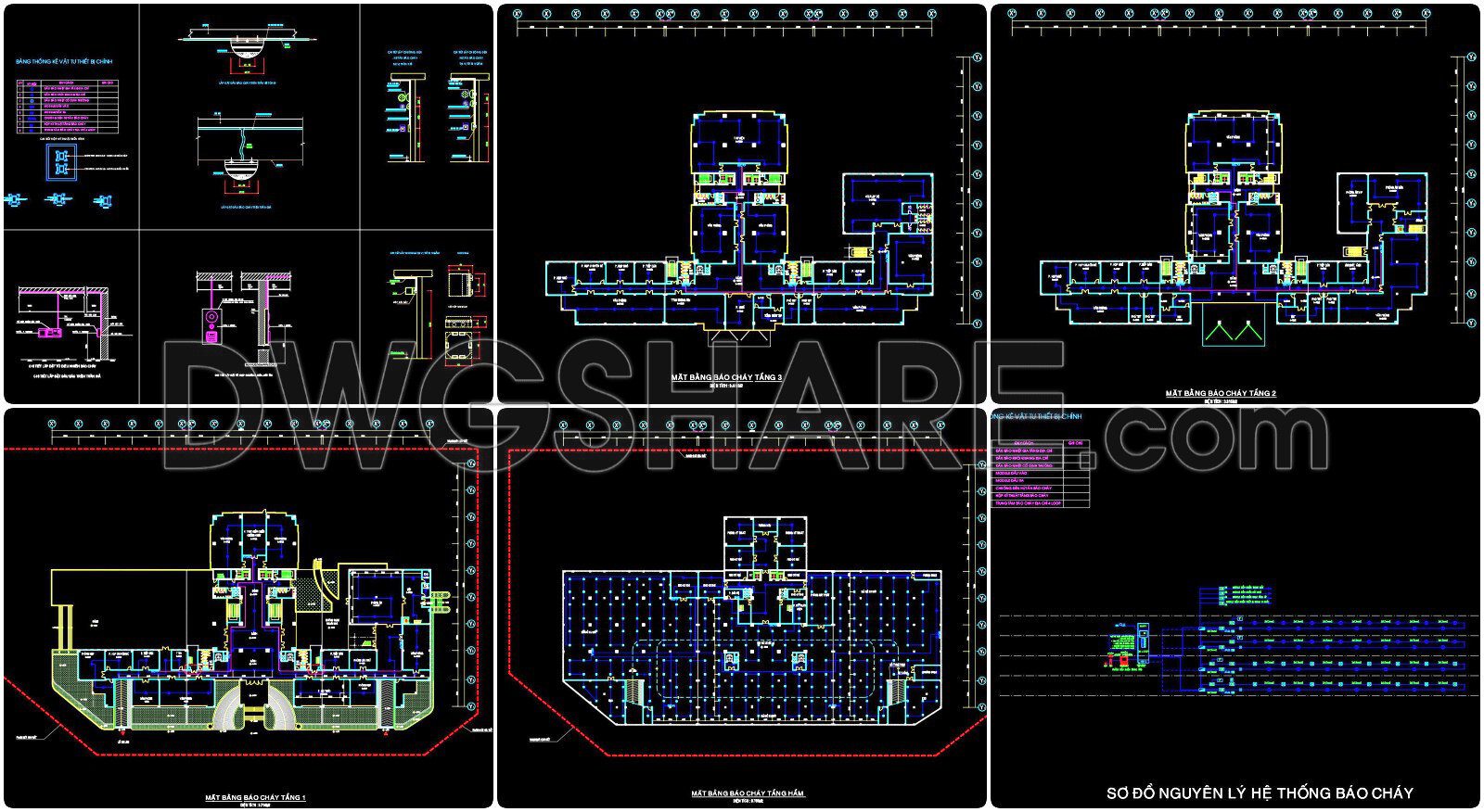 354. Download CAD fire protection design drawings for a 3-story office ...