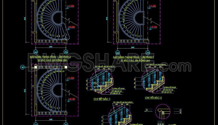 356. Download Detailed CAD Staircase Designs for Townhouses for Free (1 ...