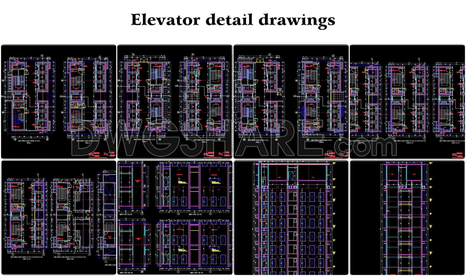 21. Architectural Building Swimming Pool Detailed CAD Drawing Free