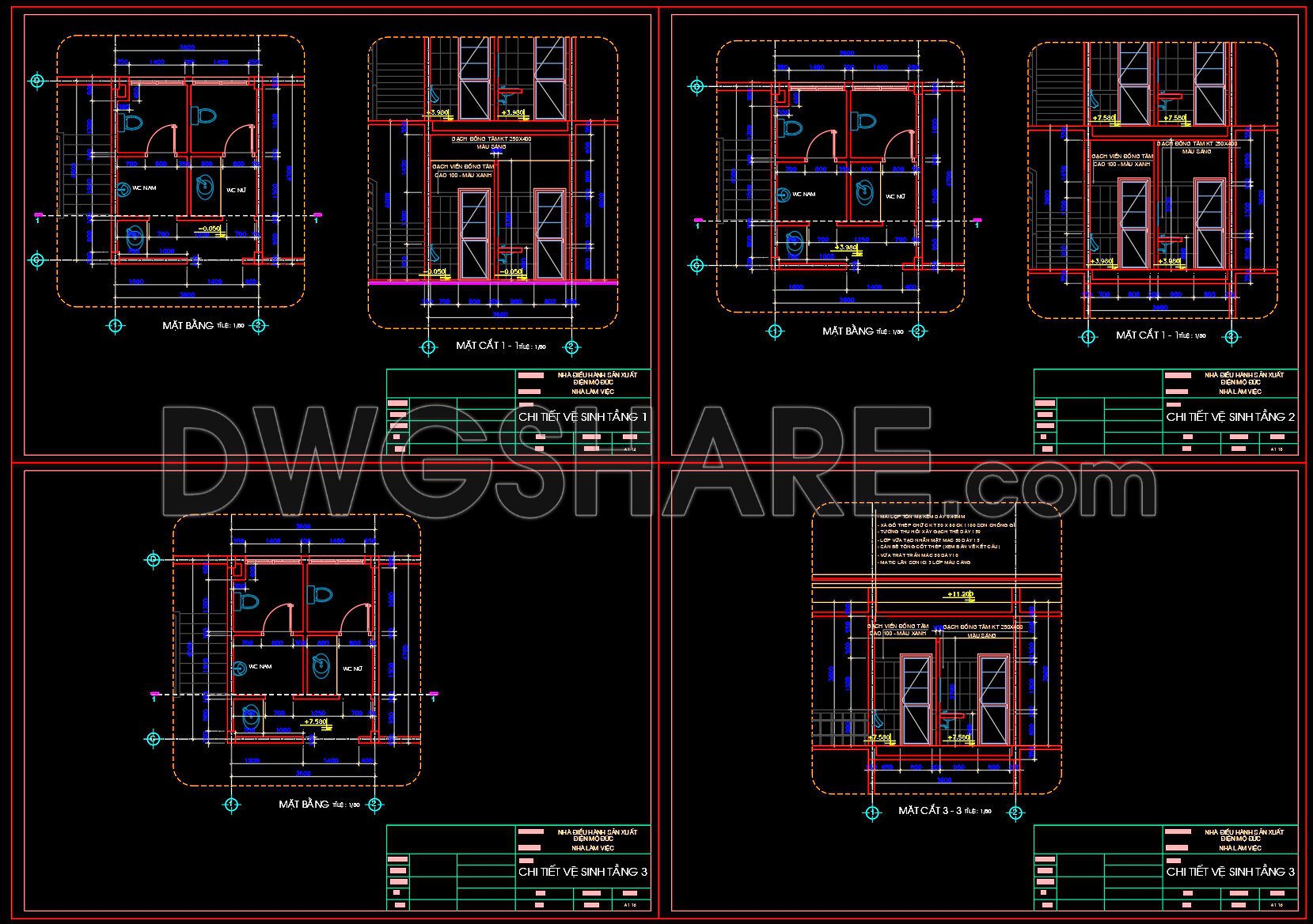 426. Download Free Cad Blocks – Public Toilet And Washroom Details ...