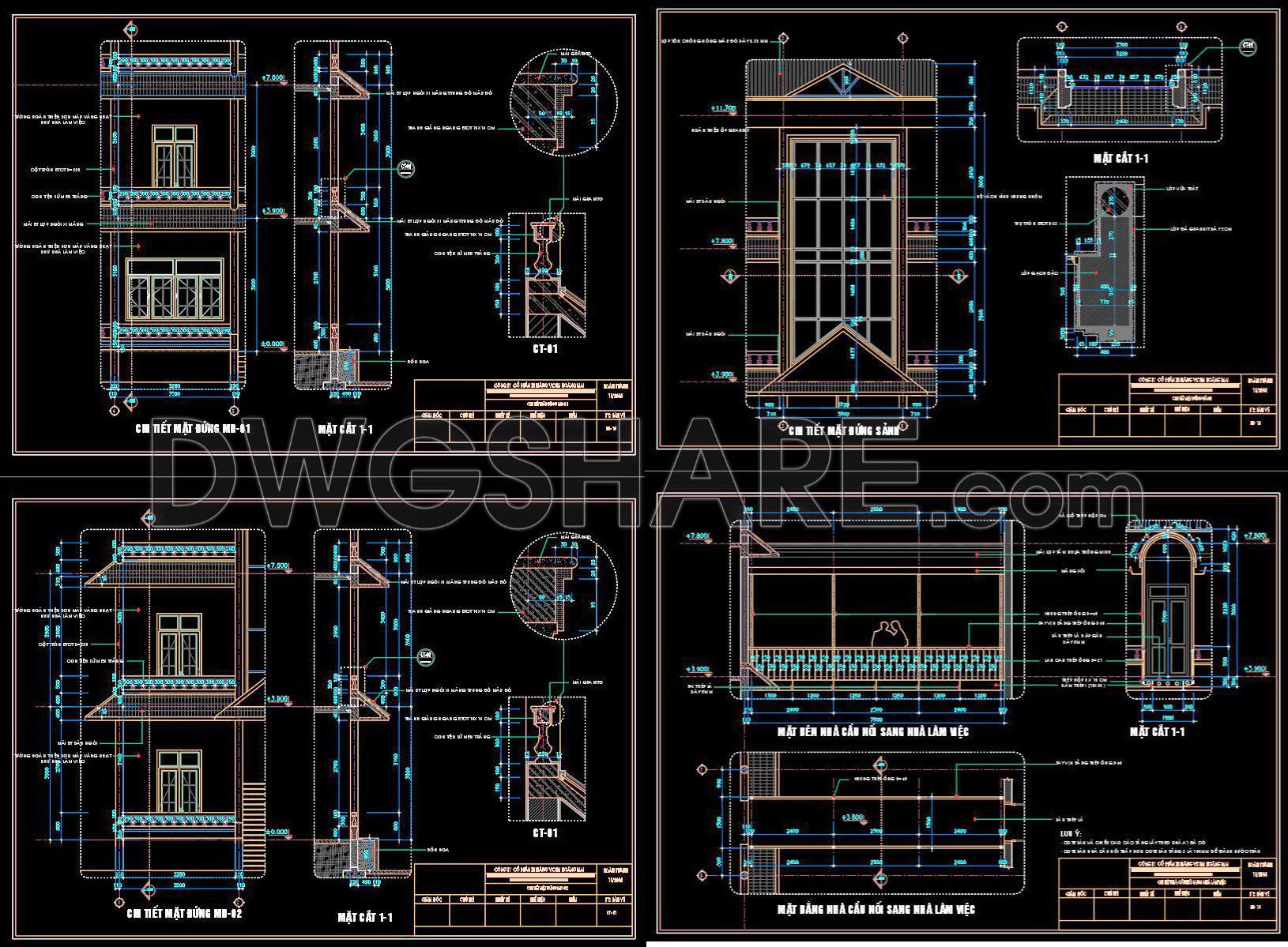 570. Free Download Cad File – Detailed Facade & Architectural ...