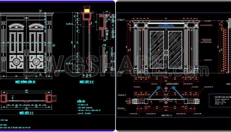 729. Download Cad Drawings Of Detailed Entrance Door And Classical ...