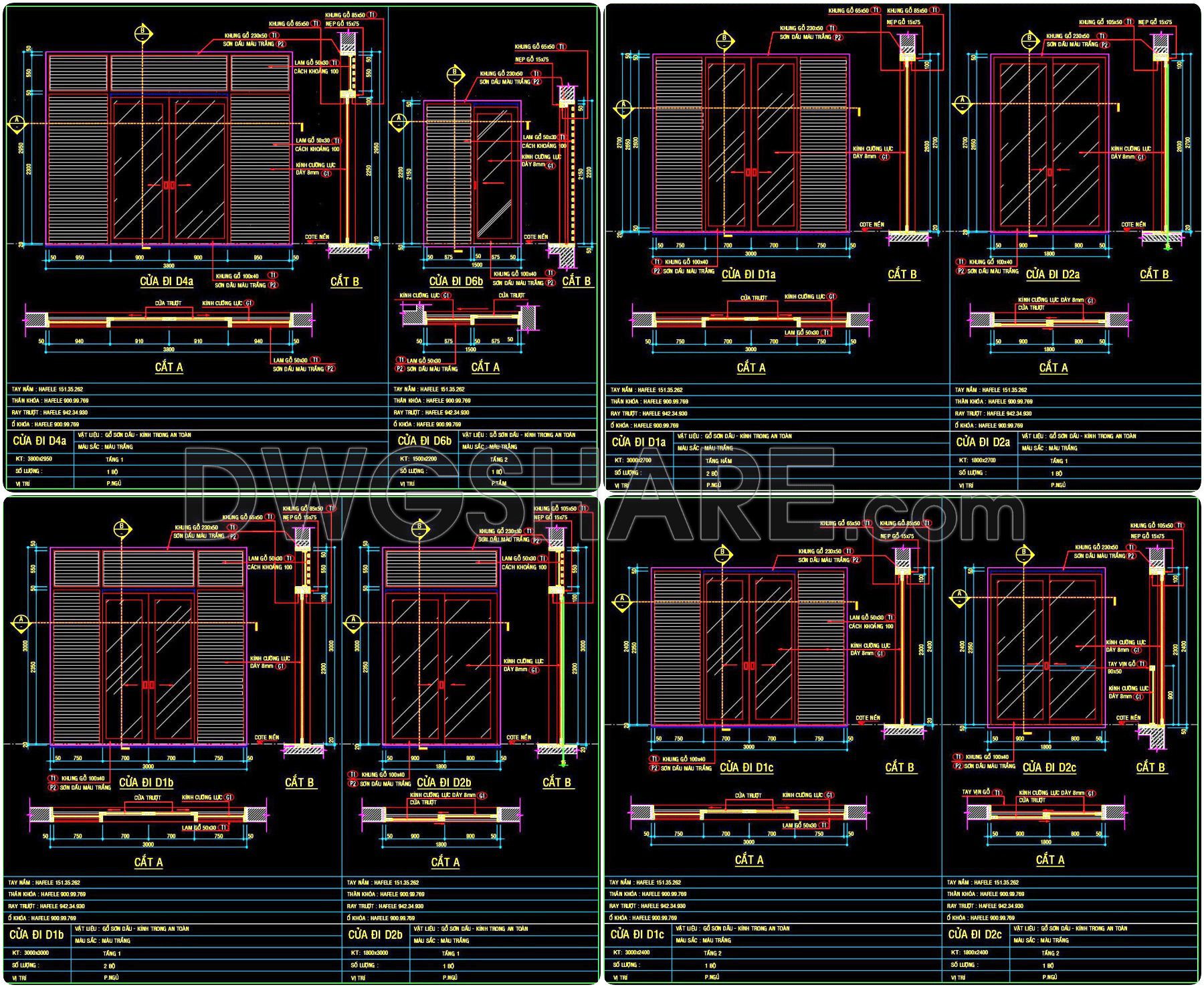 782. Free Download Detailed CAD Drawings of Neoclassical Door Designs