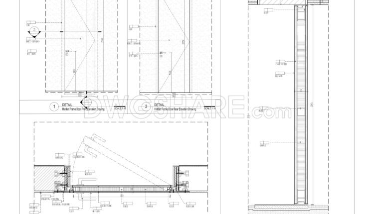 789. Hidden Frame Door Construction CAD Drawings (1) - Free Cad Blocks, download DWG models for ...