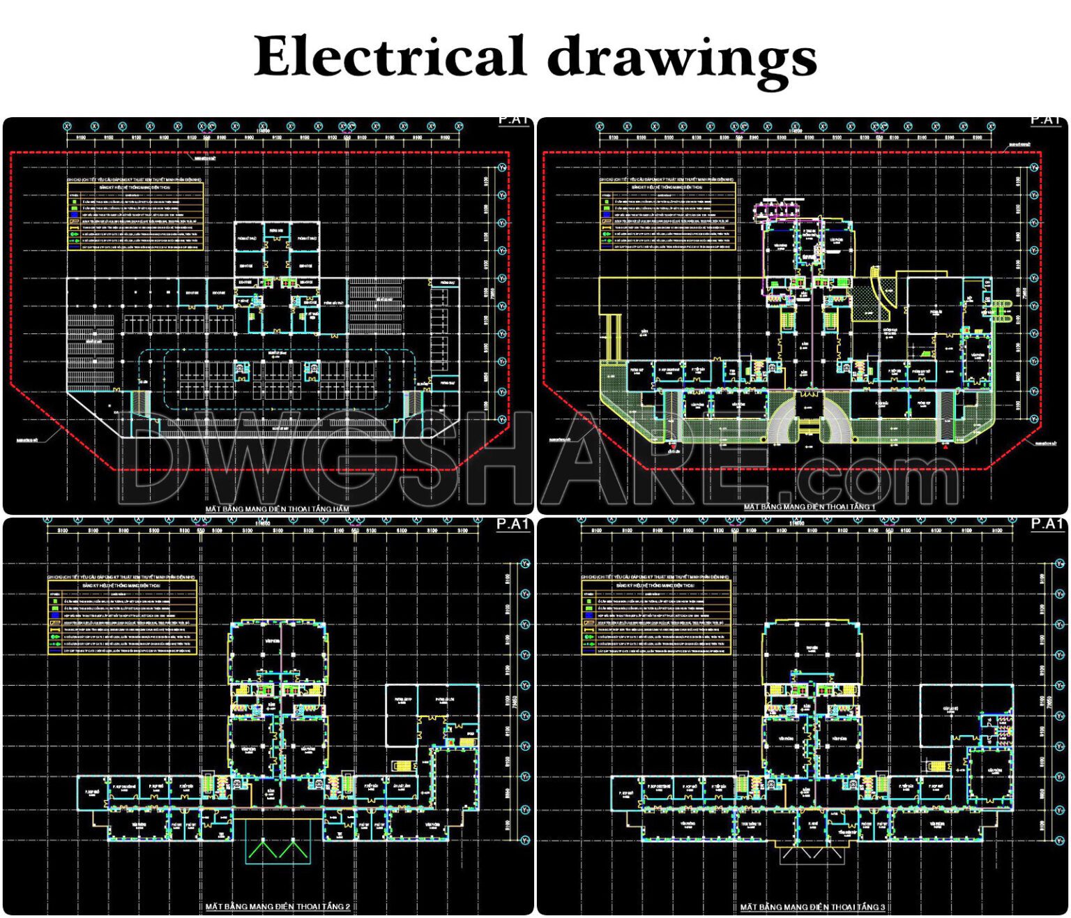 129. Free download floor finishing CAD drawings for a 3-story office ...