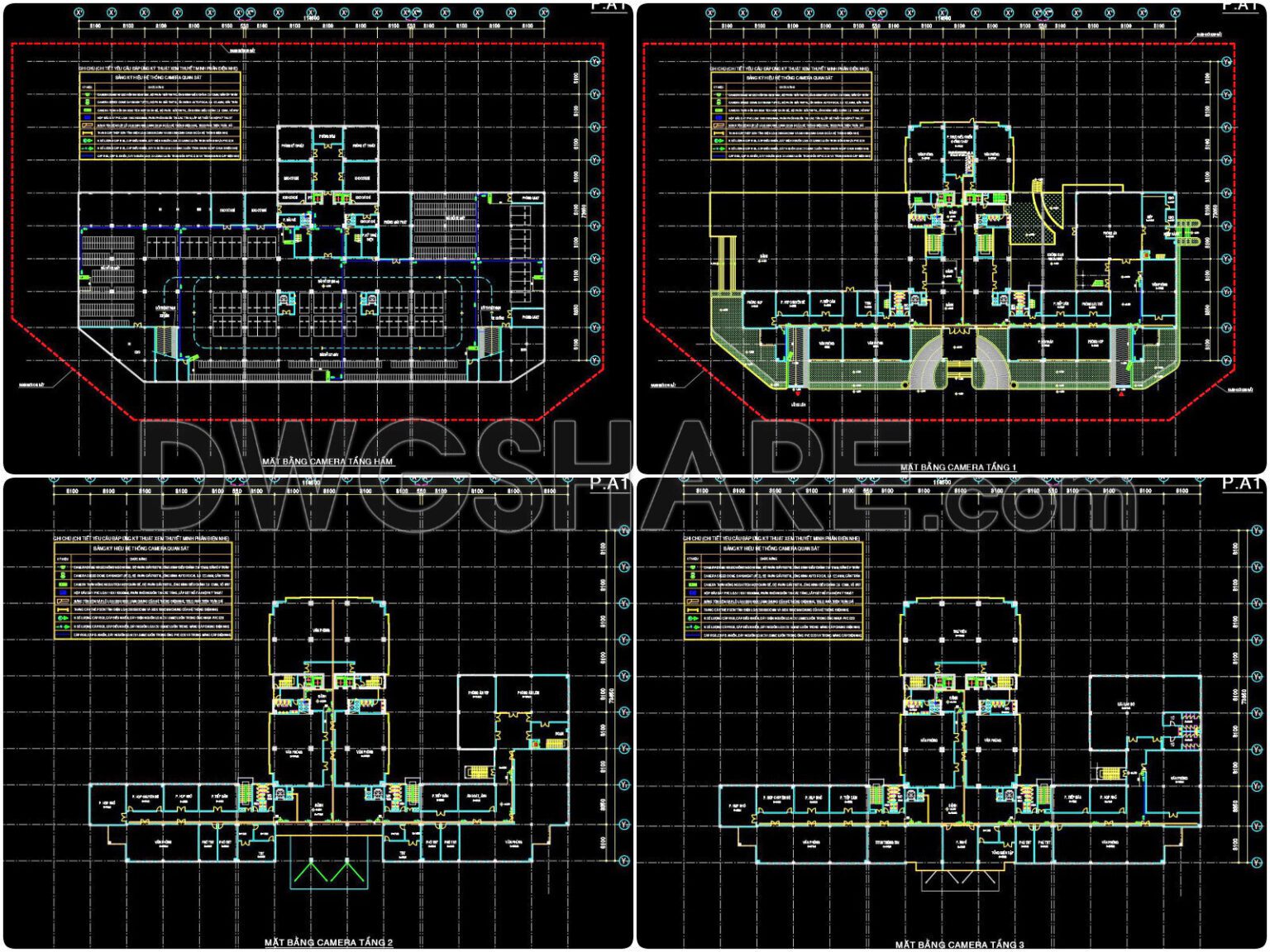 129. Free download floor finishing CAD drawings for a 3-story office ...