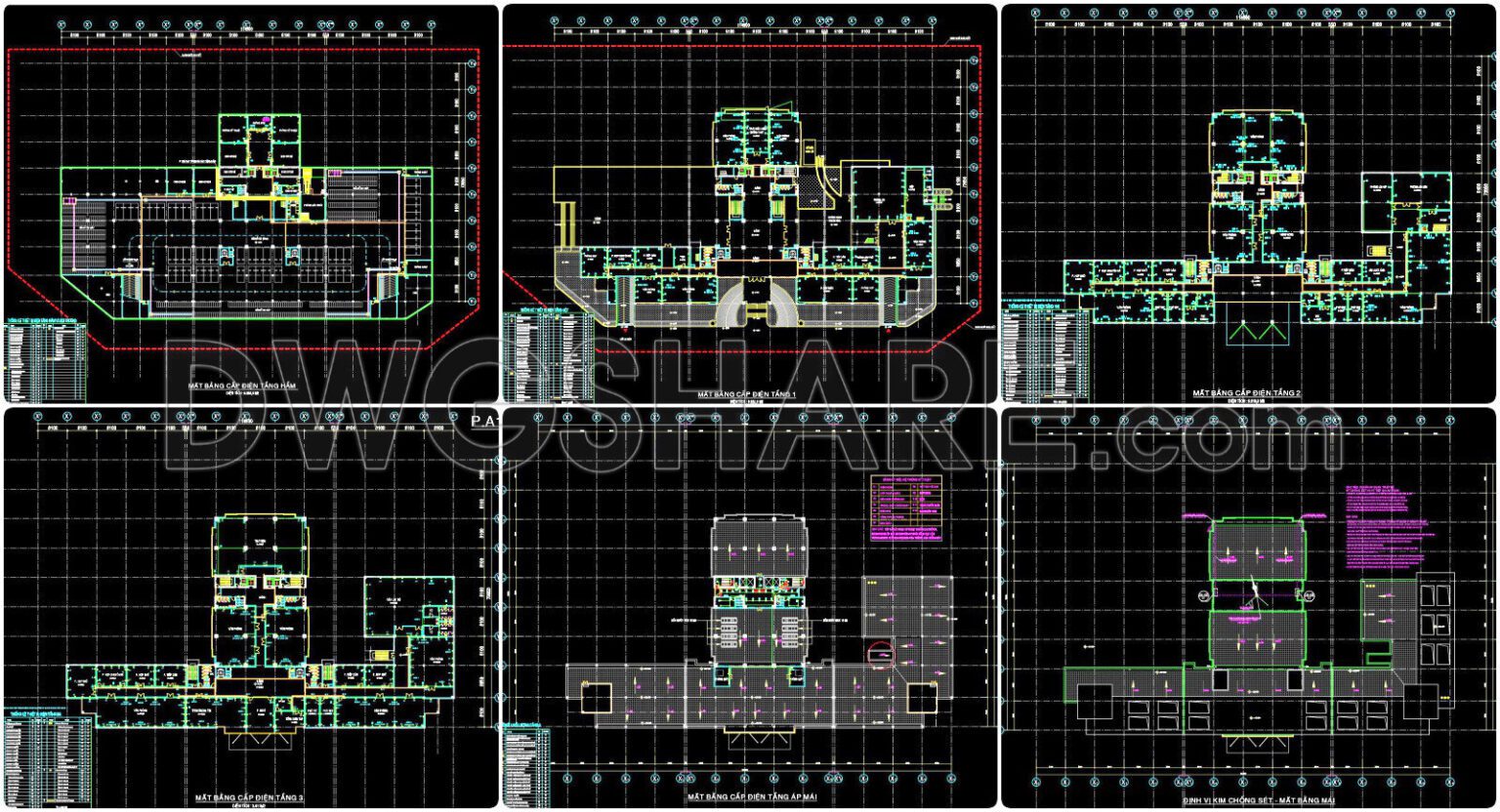 129. Free download floor finishing CAD drawings for a 3-story office ...