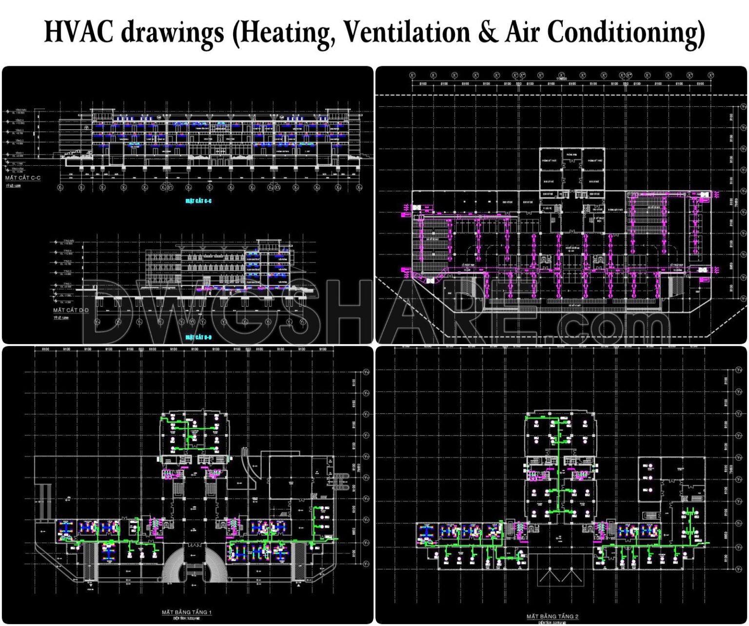 129. Free download floor finishing CAD drawings for a 3-story office ...