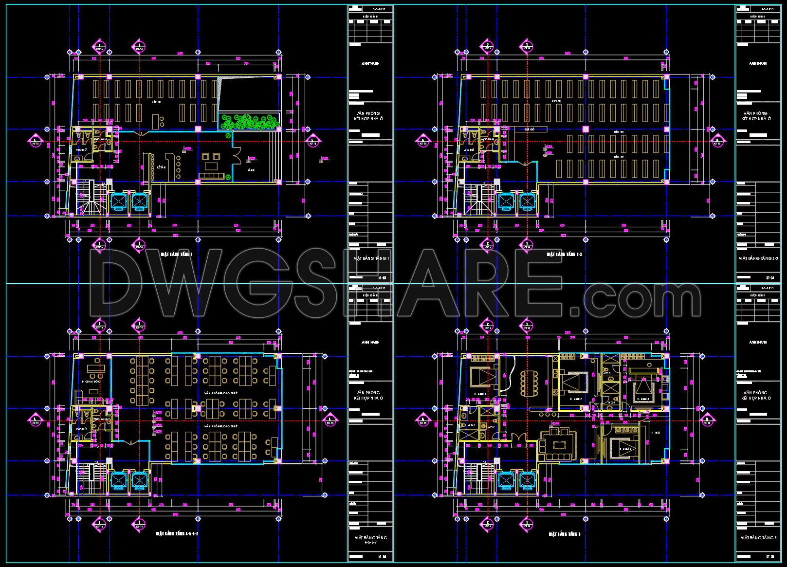 94. Free Download 6-Story Office Floor Plan CAD Drawings – Complete ...