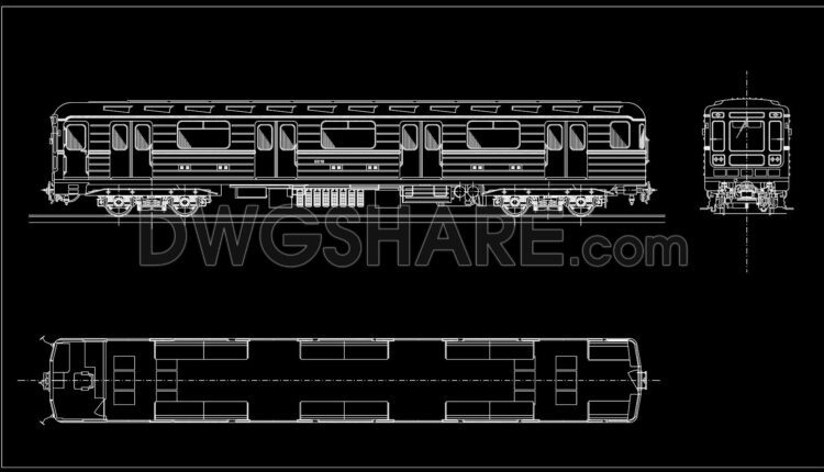100. Free Download Metro Carriage AutoCAD Drawings (1) - Free Cad ...