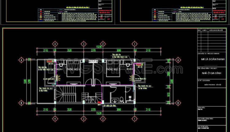 132. Free download electrical and internet cad drawings for 4-storey ...