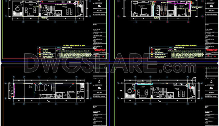 135. Free download electrical and internet cad drawings for 4-storey ...