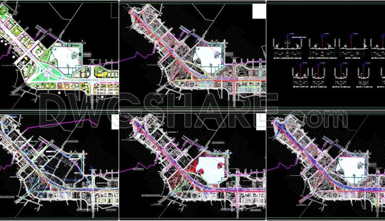 154. Download Cad Drawing – Detailed Planning Project On Both Sides Of ...