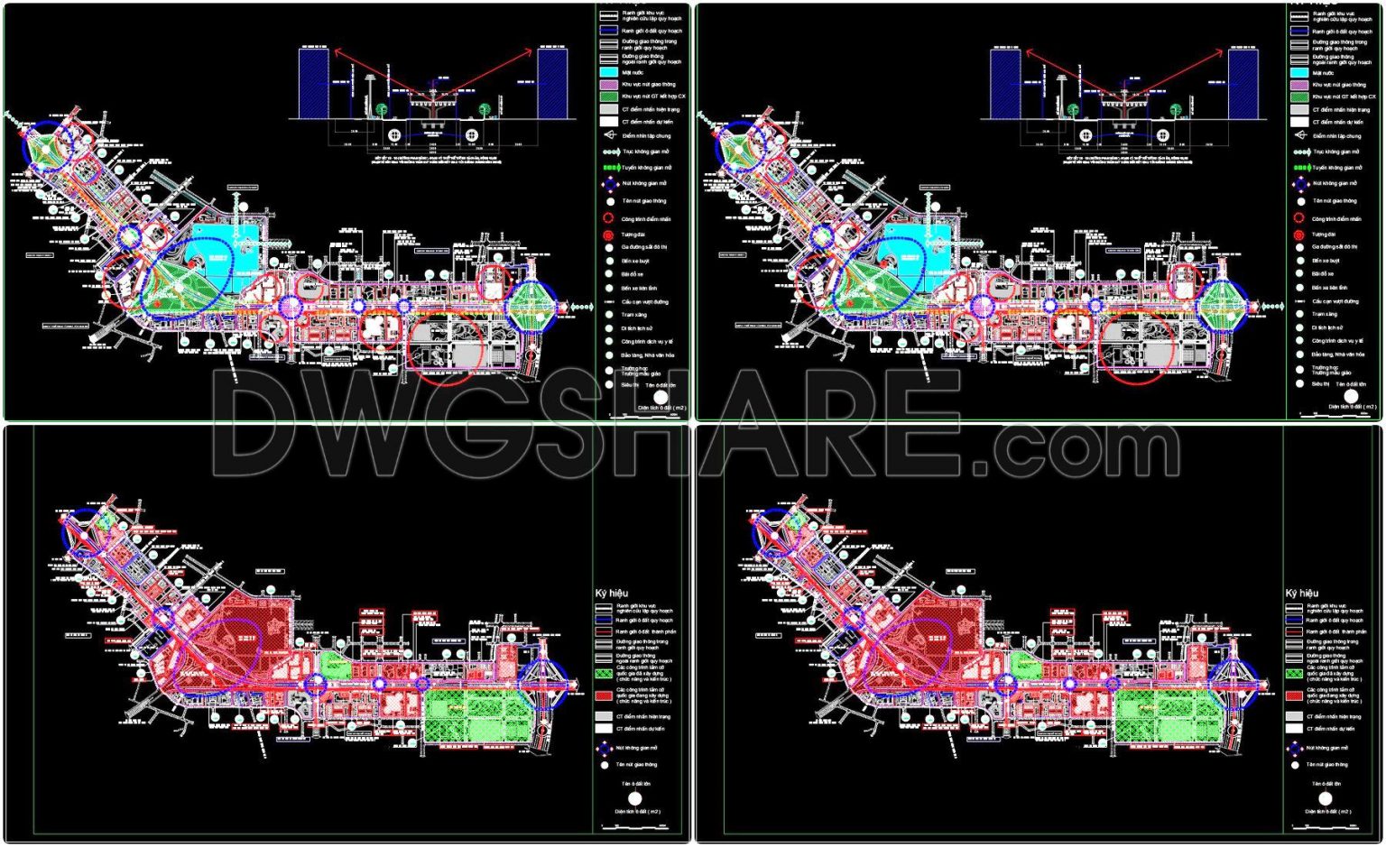 154. Free Download Traffic Planning CAD Drawing for Both Sides of Ring ...