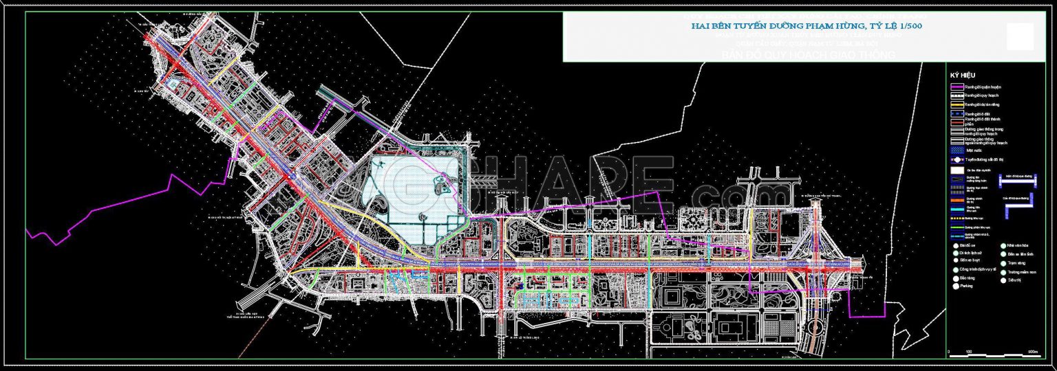 154. Free Download Traffic Planning CAD Drawing for Both Sides of Ring ...