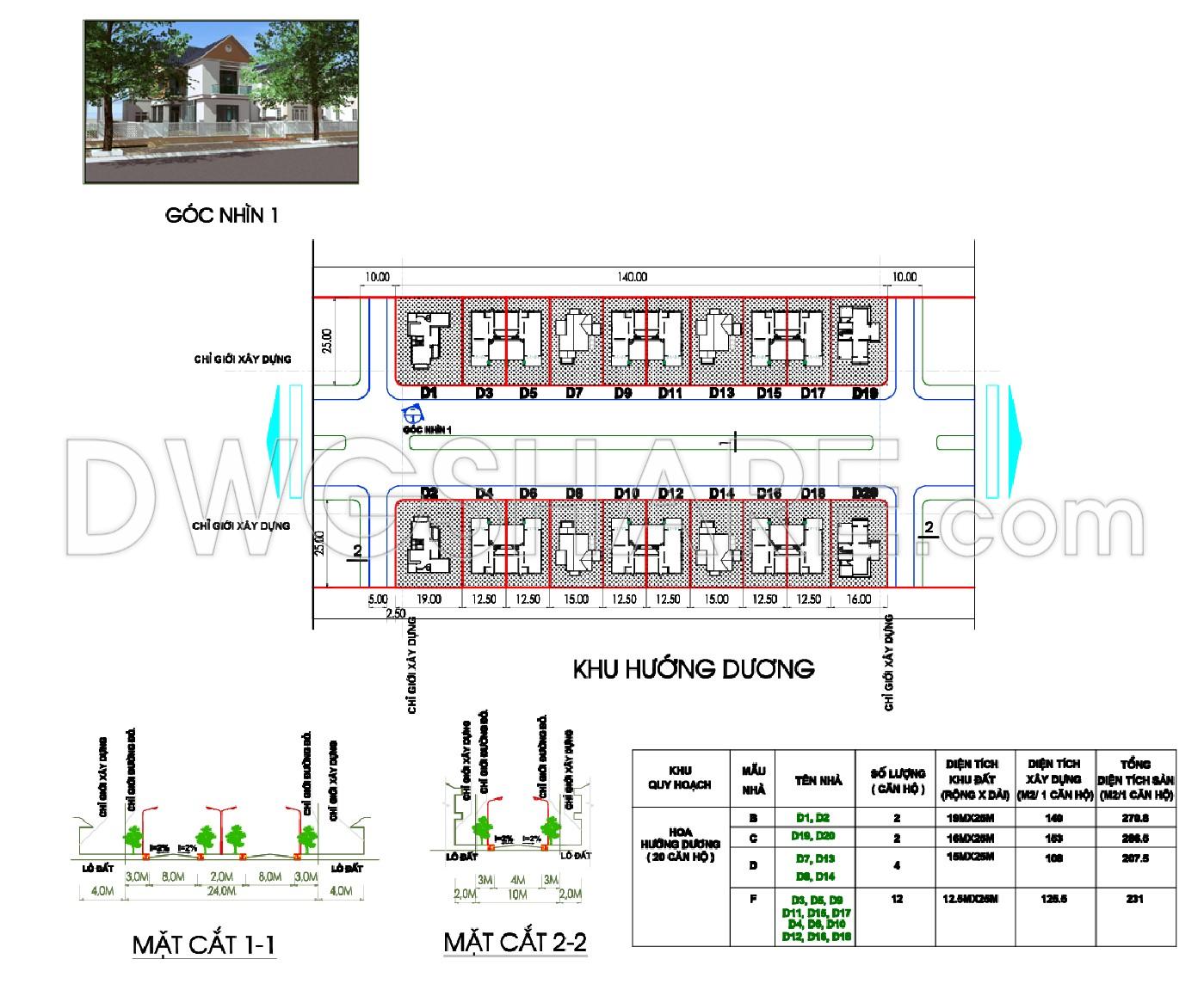 159. Download Urban Planning CAD Drawing – Hoang Thanh Urban Area, Kon Tum