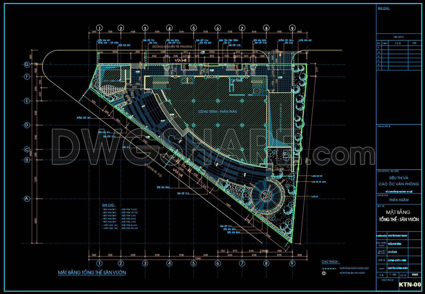 166. Urban Landscape Design Drawing – Free CAD File