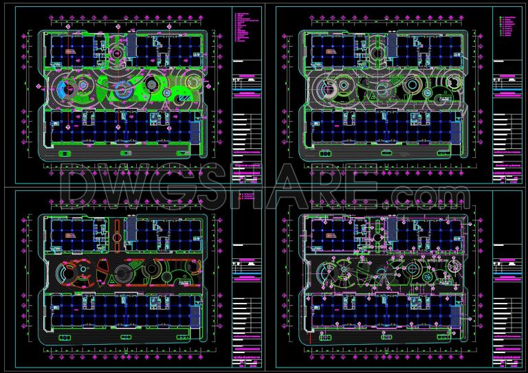169. Free Download – CAD Drawings of Green Landscape Design for ...