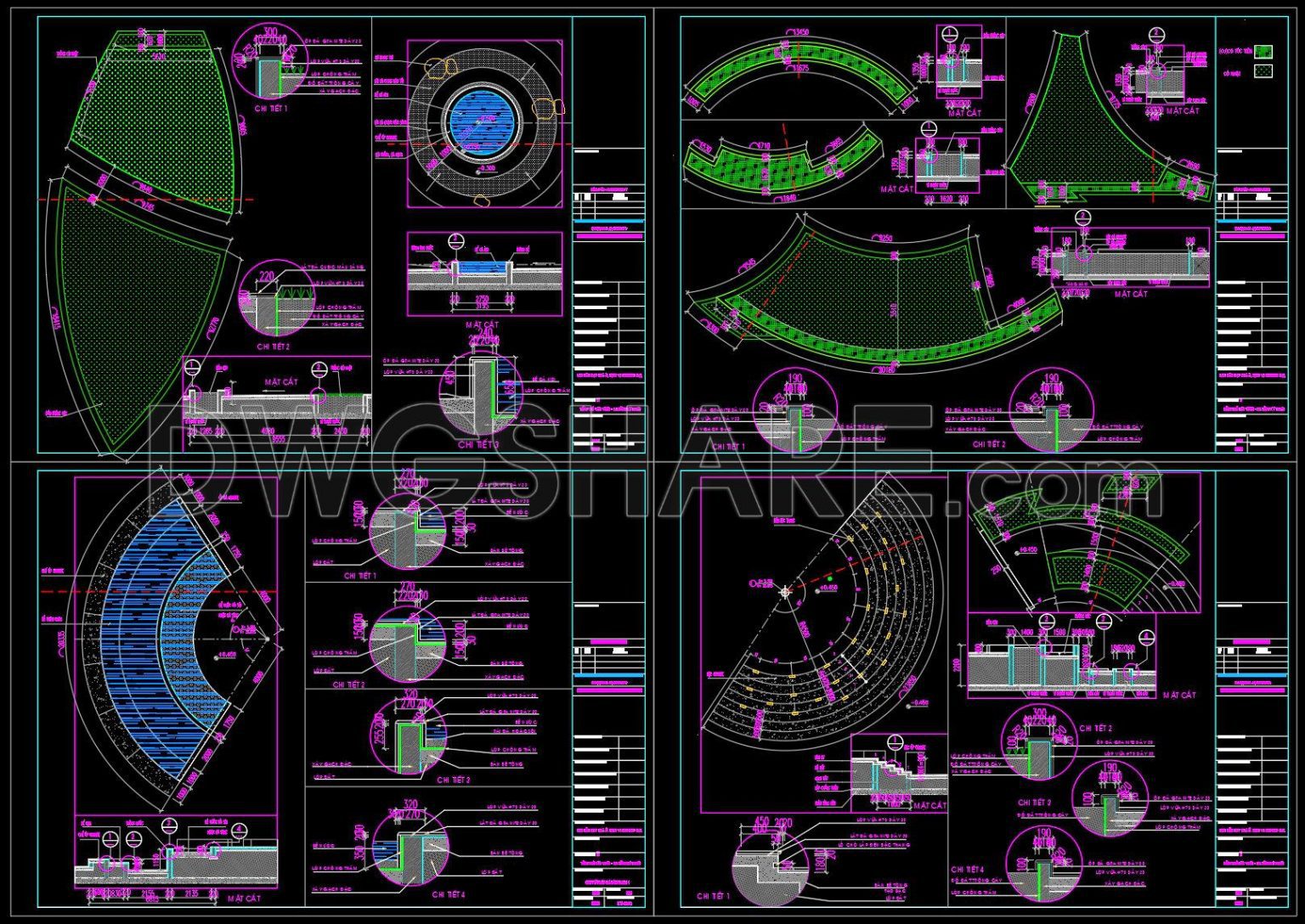 169. Free Download – CAD Drawings of Green Landscape Design for ...