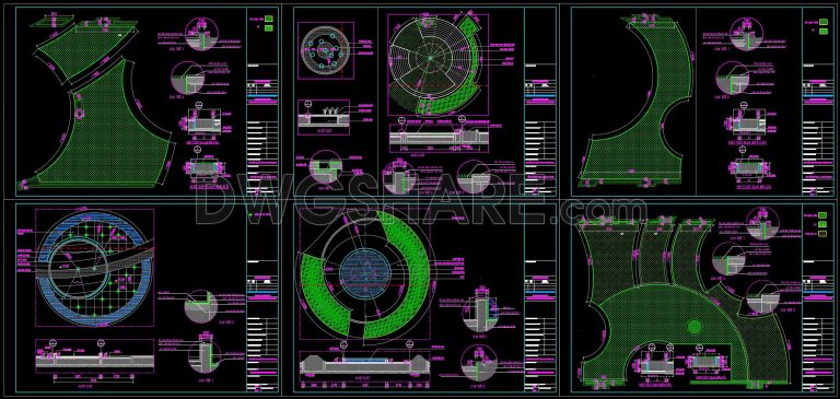 169. Free Download – CAD Drawings of Green Landscape Design for ...